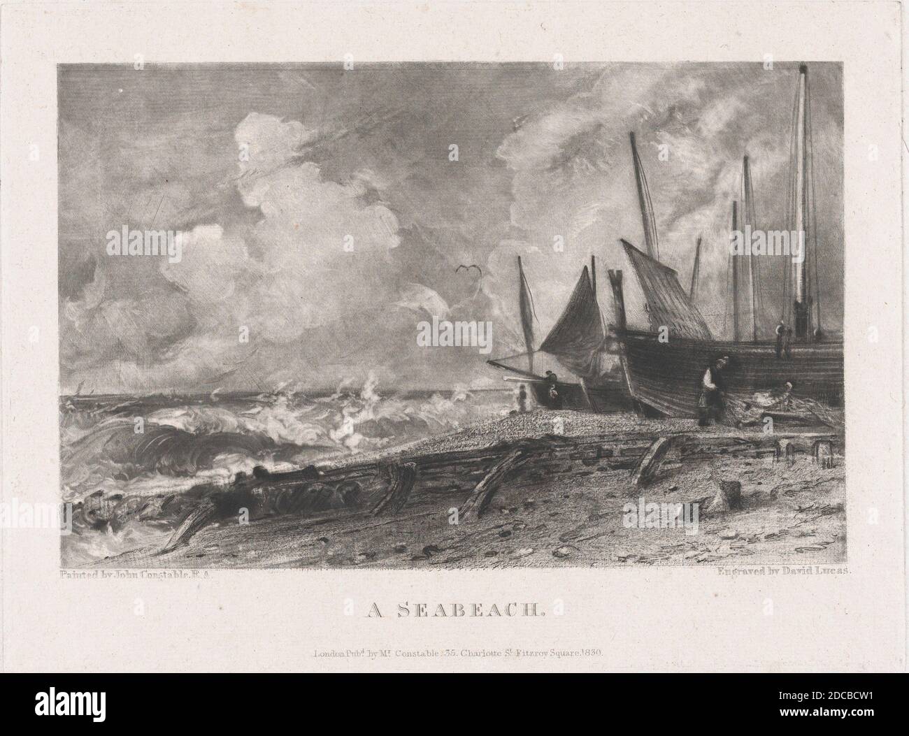 A Sea Beach, 1830 Stock Photo - Alamy