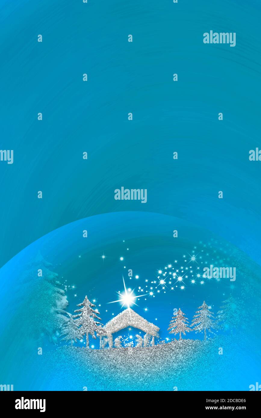 Abstract Christmas Nativity Scene, Holy Family greetings cards ...