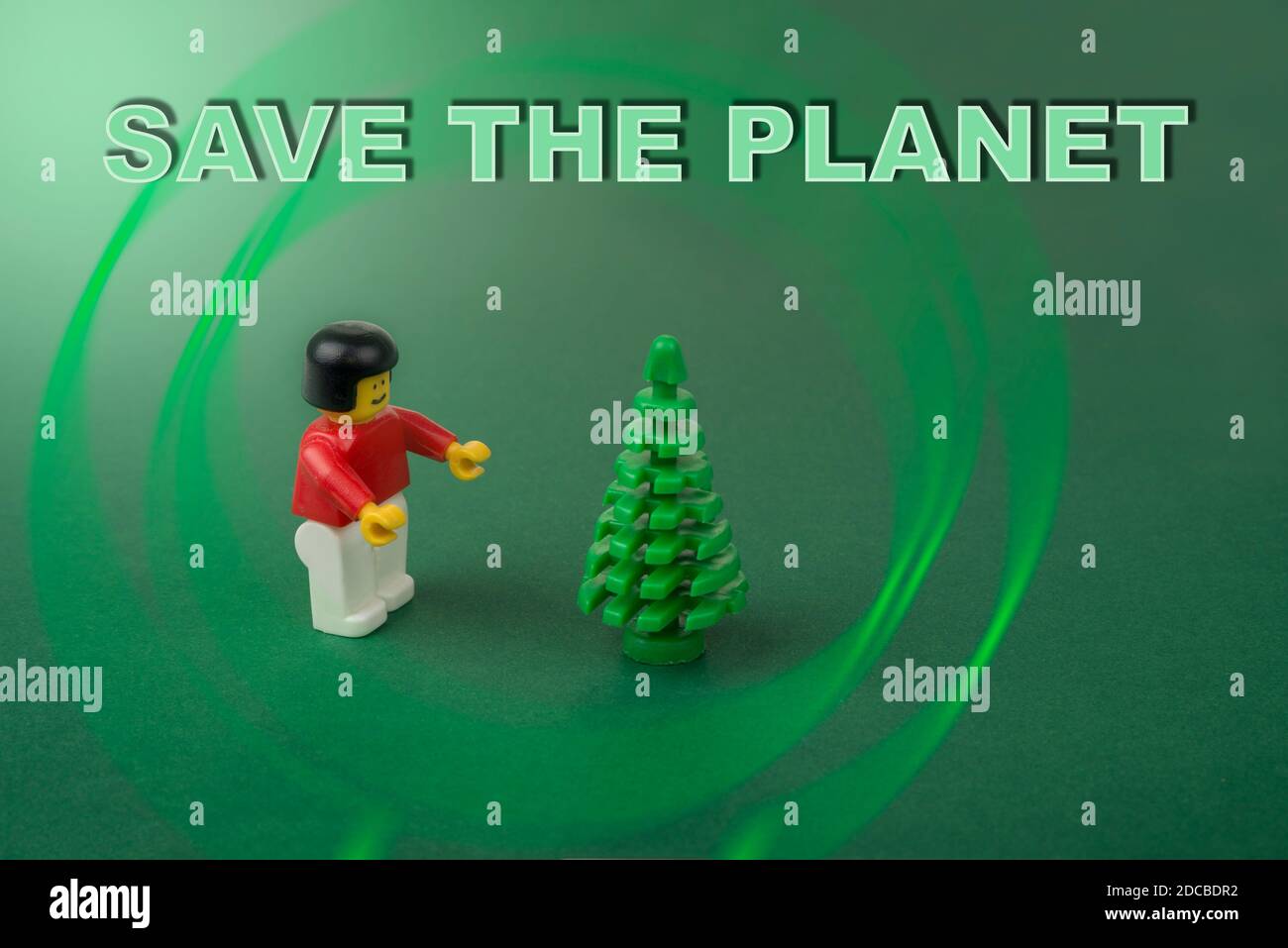 Save the planet concept. One tree left Stock Photo - Alamy