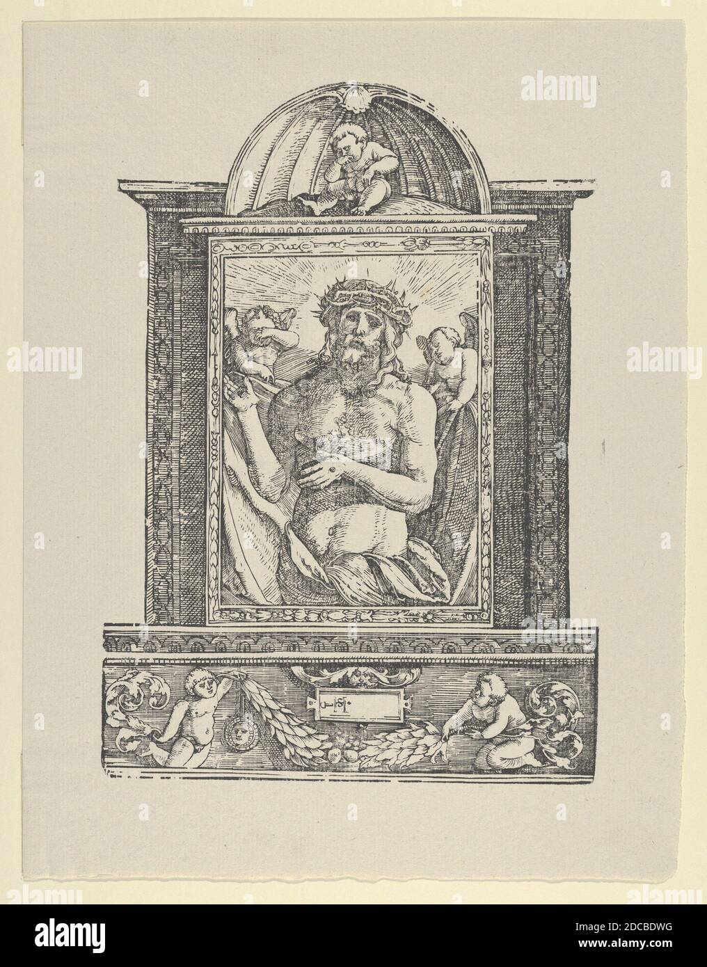 A woodcut of christ as the man of sorrows hi-res stock photography and ...