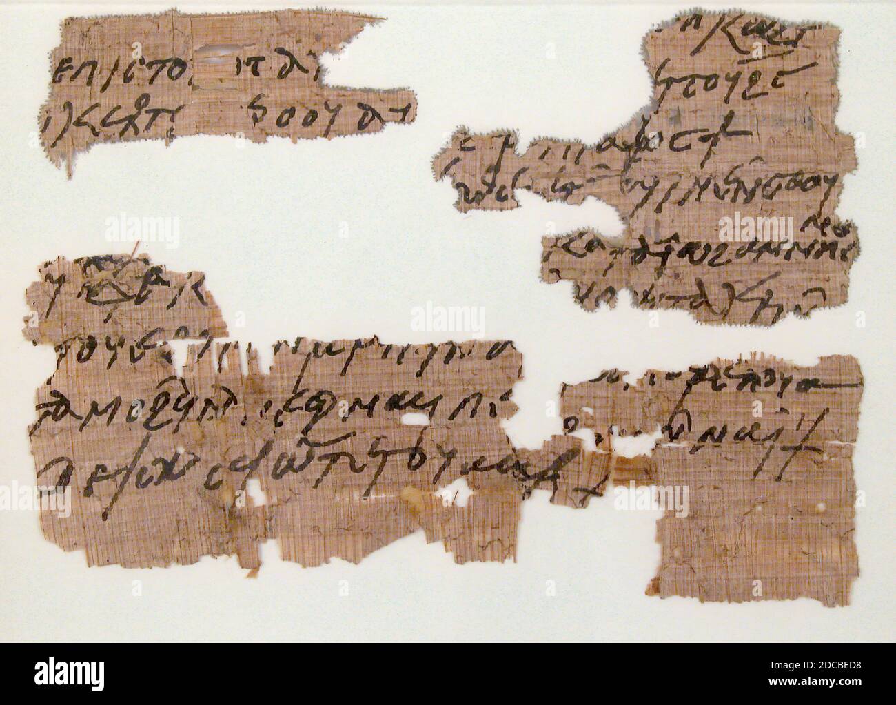 Papyri Fragments of a Letter, Coptic, 7th century Stock Photo - Alamy
