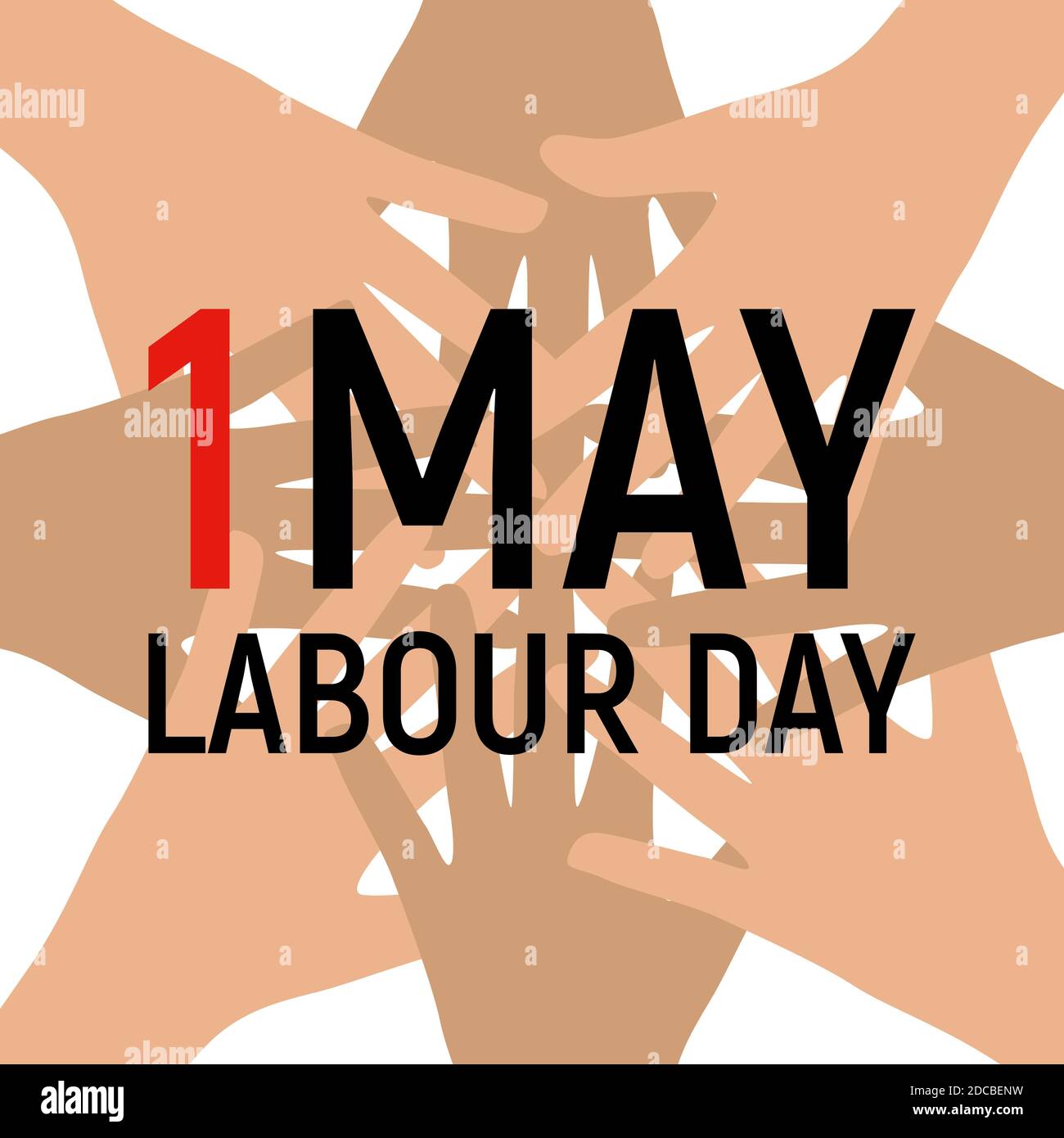 1 May Labour Day Poster or Banner. Illustration Stock Photo - Alamy
