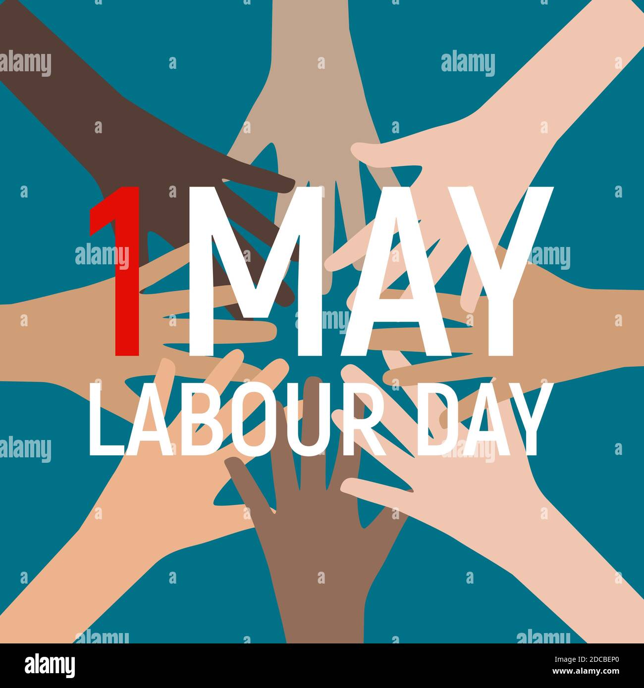 1 May Labour Day Poster or Banner. Illustration Stock Photo - Alamy