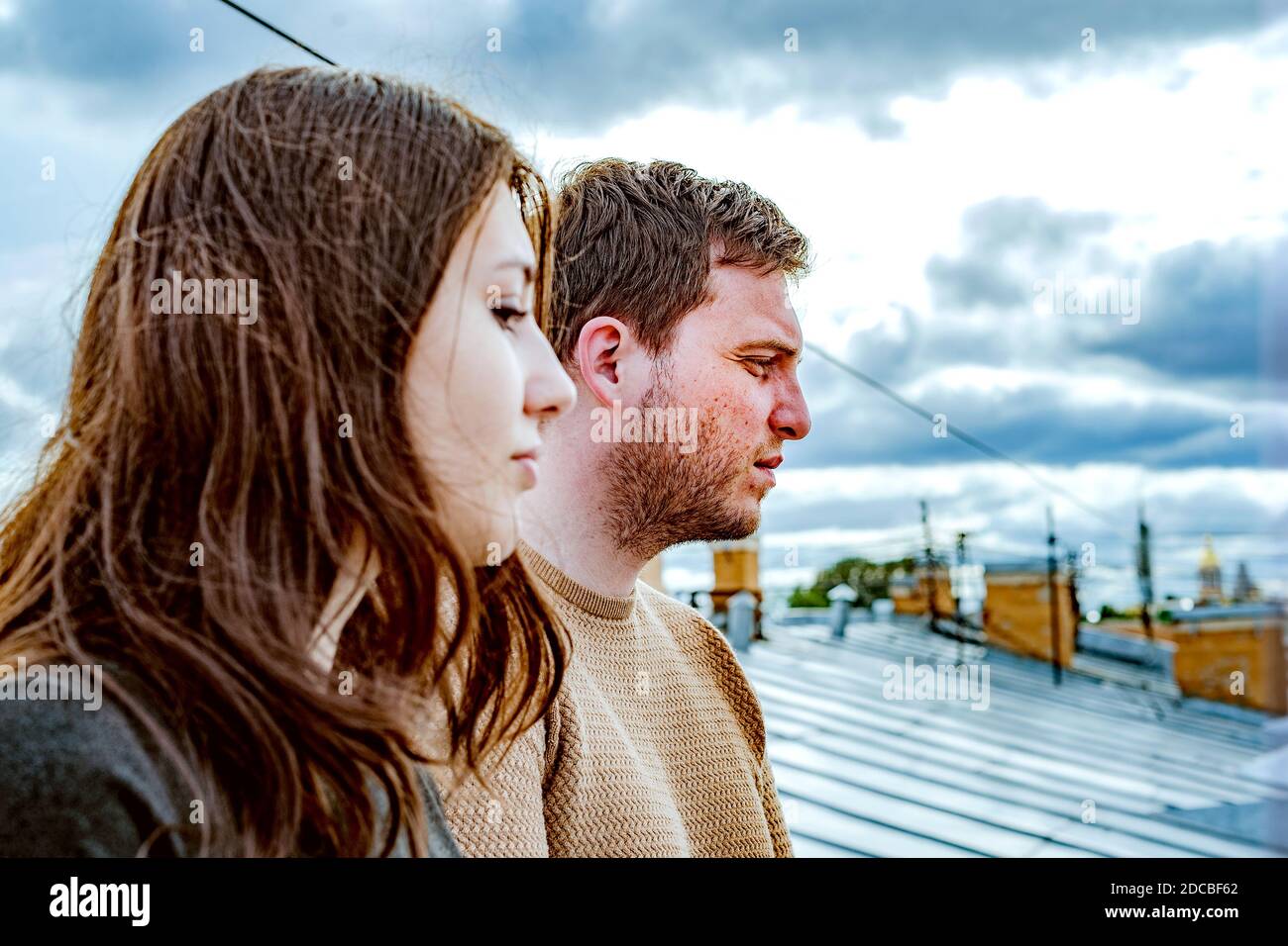 Couple house roof hi-res stock photography and images - Alamy