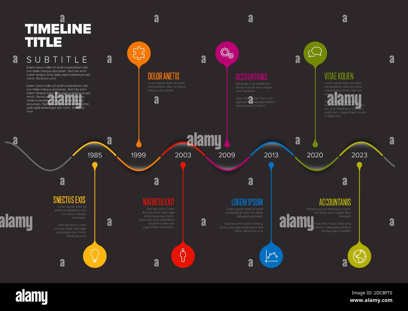 Colorful vector infographic timeline report template with droplet ...