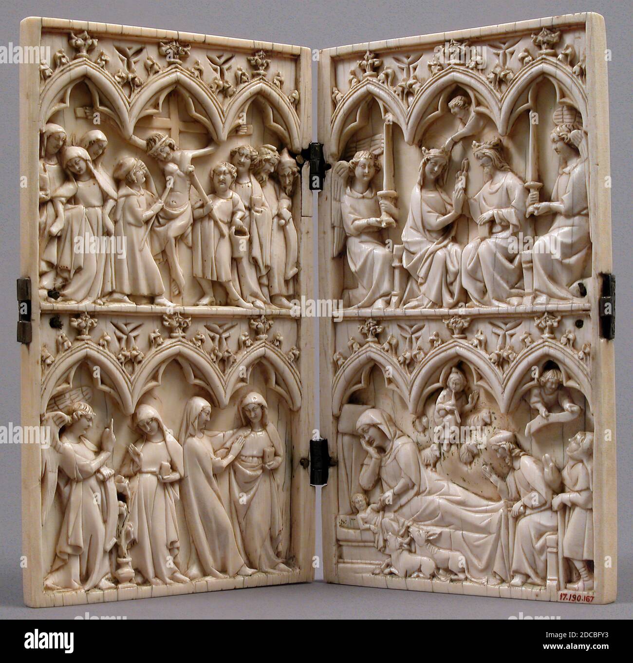 Diptych, French, 14th century Stock Photo - Alamy