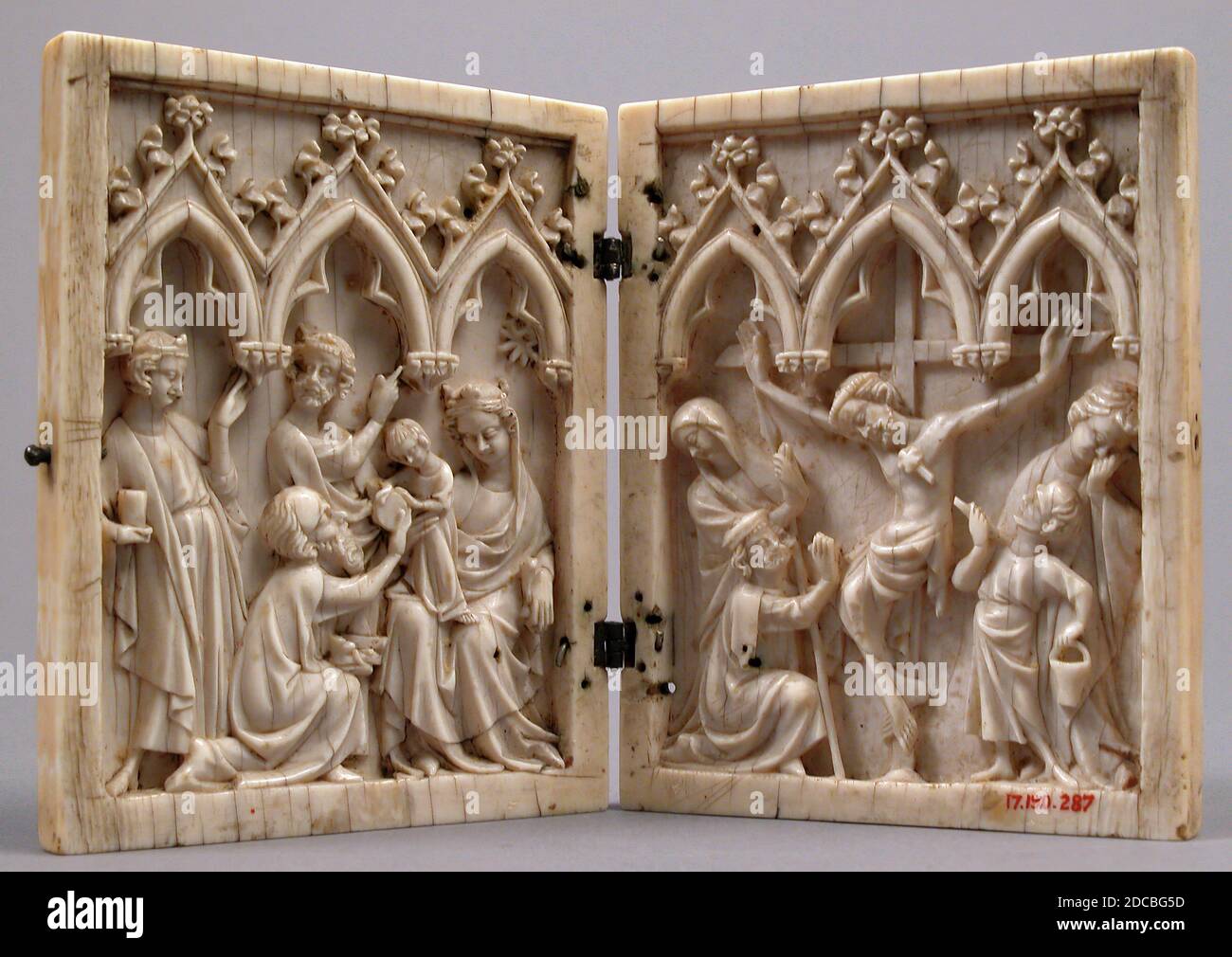 Diptych with the Adoration of the Magi and the Crucifixion, French or German, ca. 1310-20 or ...