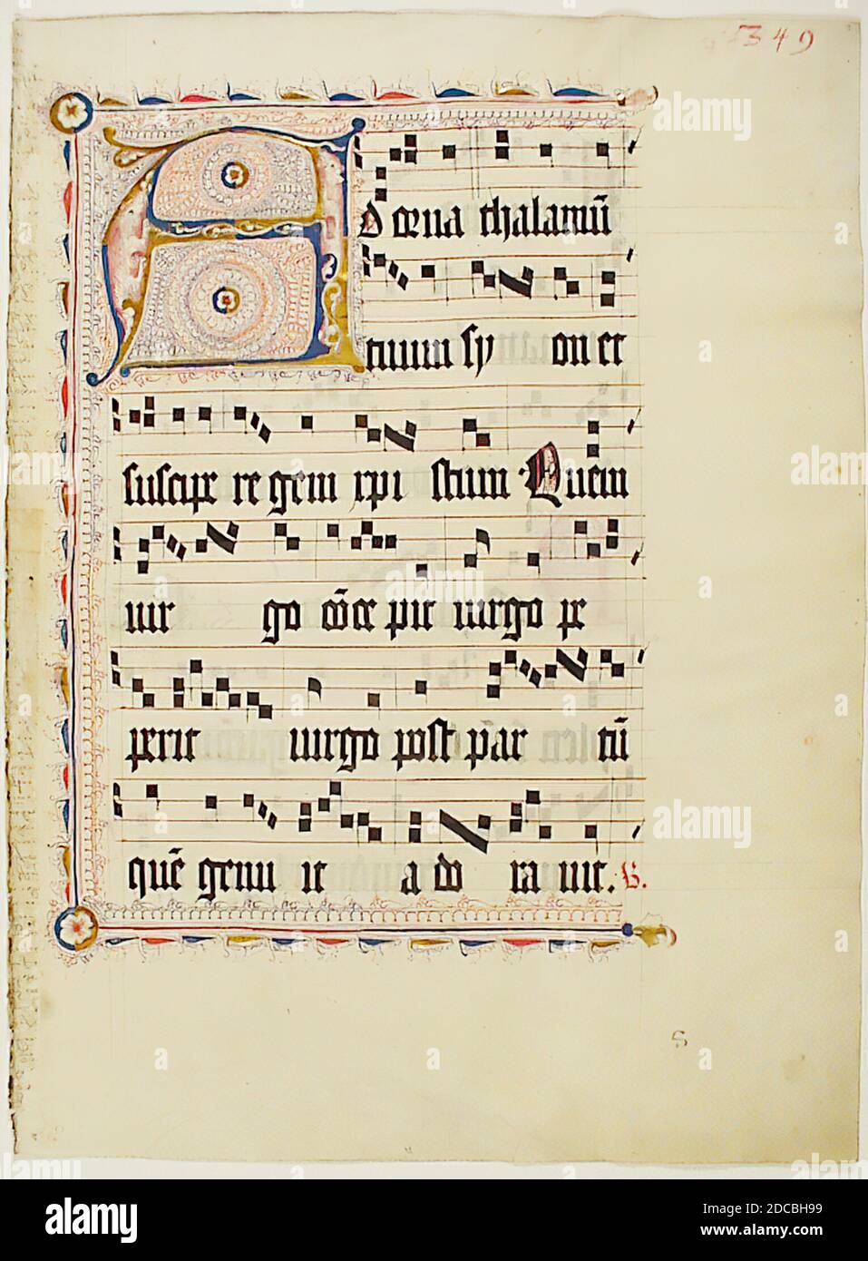 Manuscript Leaf with Initial A, from an Antiphonary, German, second ...