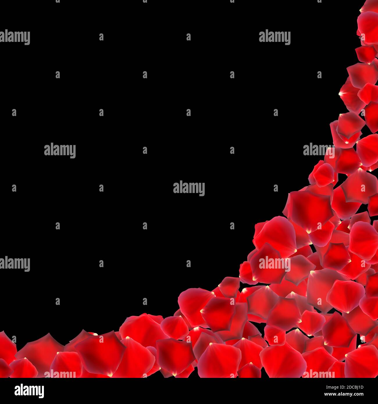 Abstract Natural Rose Petals Background Realistic Illustration Stock ...