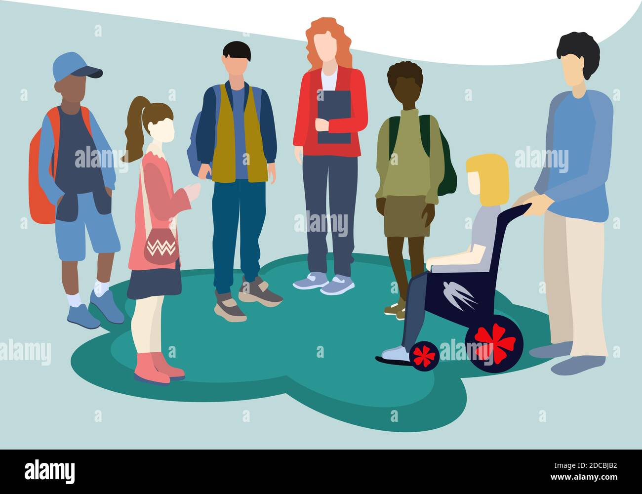 Disabled girl vector vectors hi-res stock photography and images - Alamy