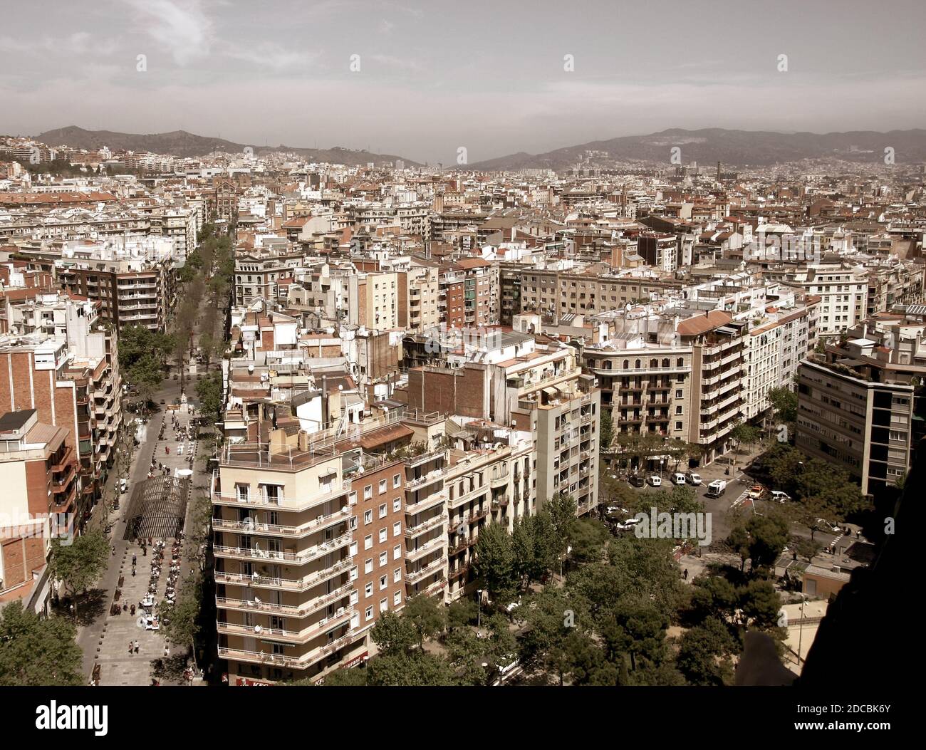 City view from above, Barcelona, Spain Stock Photo - Alamy