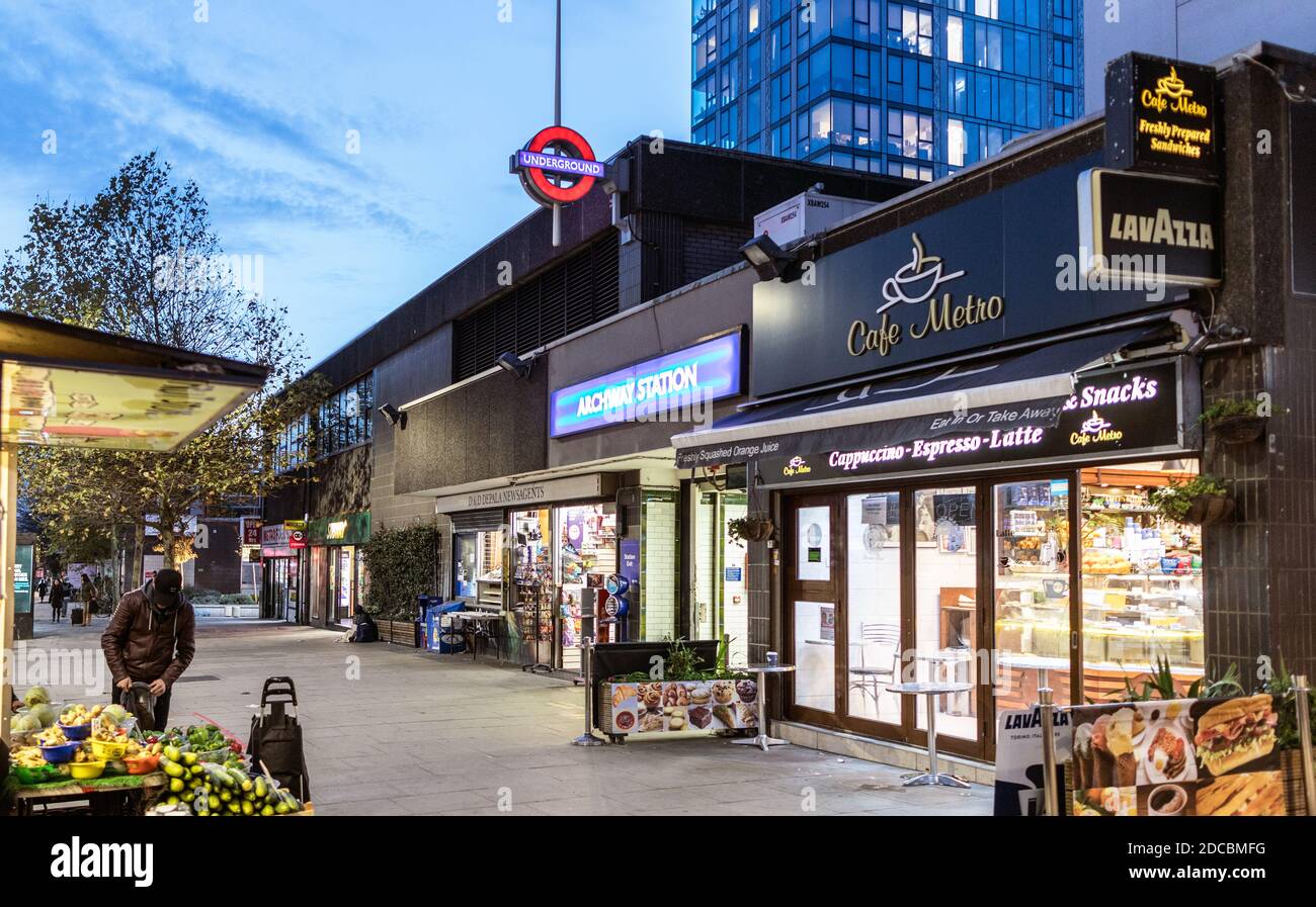 Archway Tube Station At Night London UK Stock Photo - Alamy