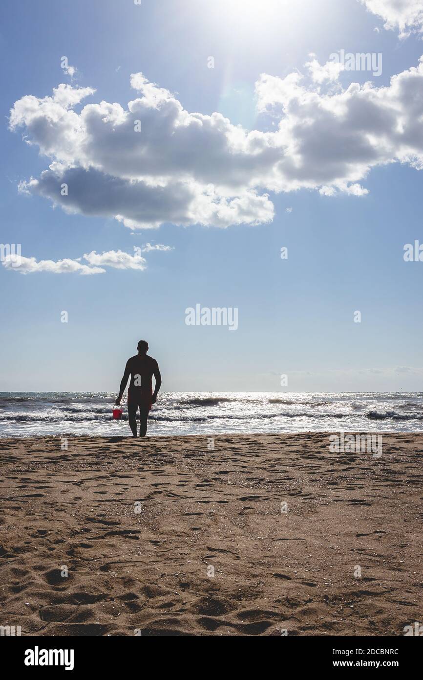 Silhouette young man approaching camera hi-res stock photography and ...