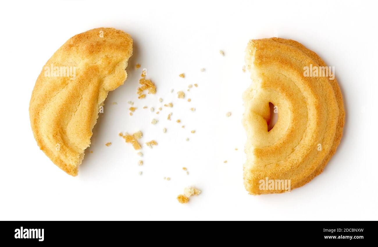 Broken shortbread cookies crumbs Cut Out Stock Images & Pictures - Alamy