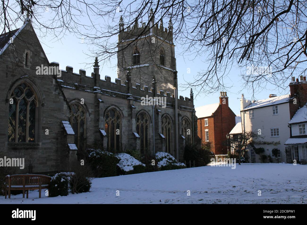 St Nicholas Church, Alcester, Warwickshire UK. A typical church in ...