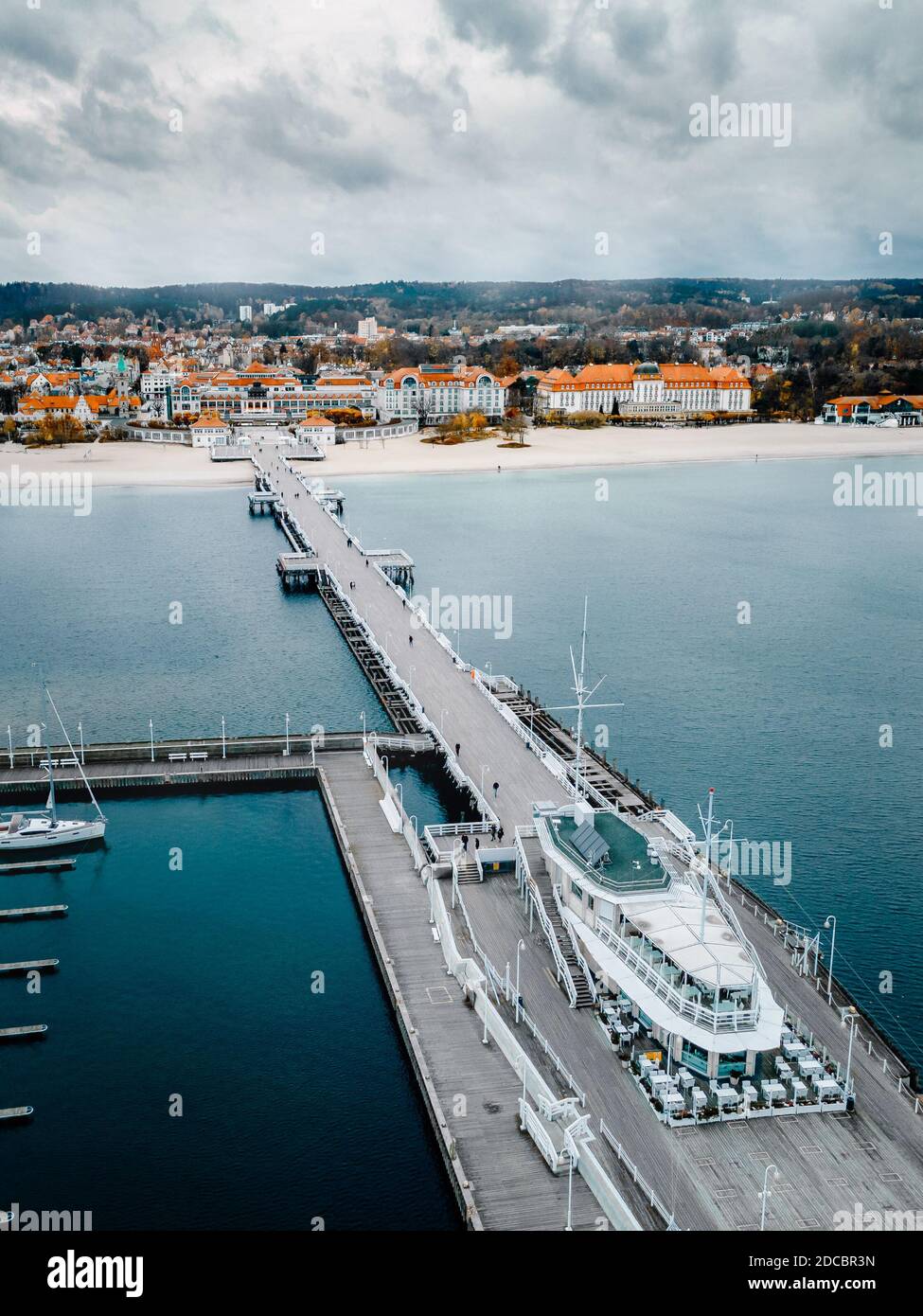 The pier in Sopot from the air Stock Photo - Alamy