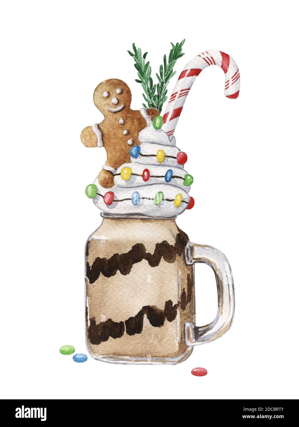 Christmas monster shake dessert with gingerbread Stock Photo - Alamy