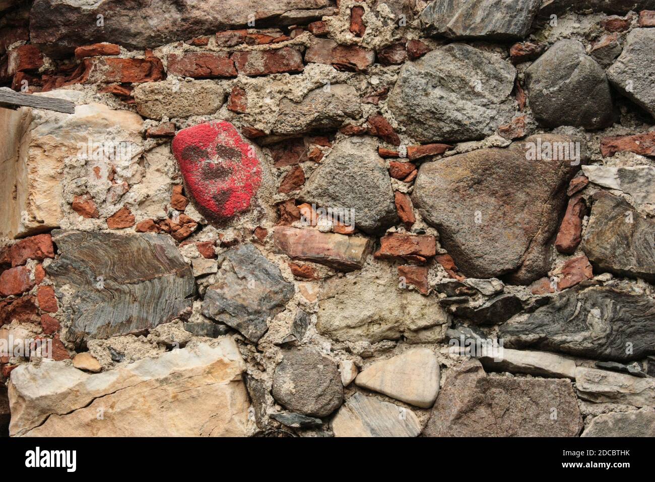 Stone walls of a medieval castle Stock Photo - Alamy