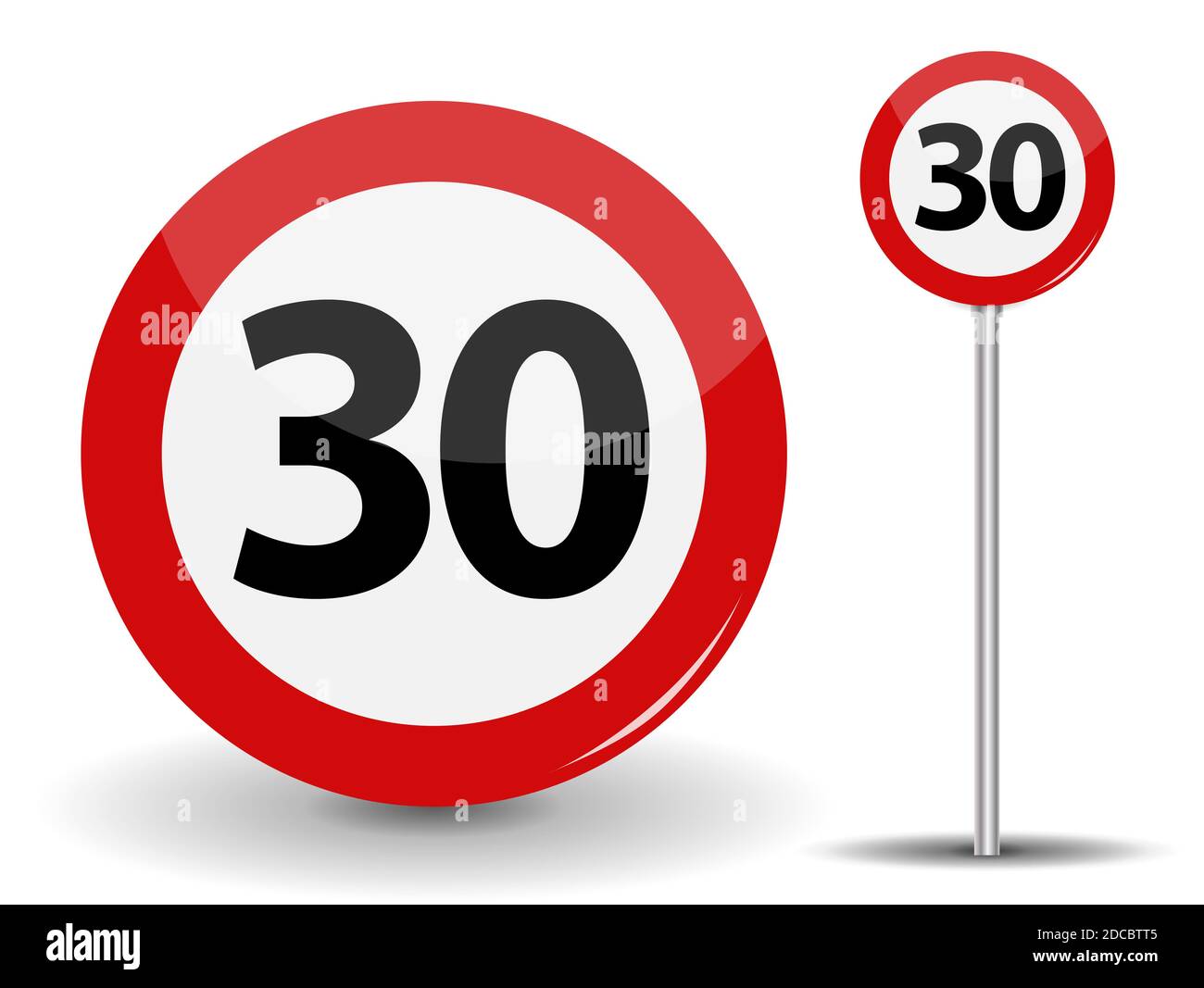 30 speed limit traffic signs Cut Out Stock Images & Pictures - Alamy