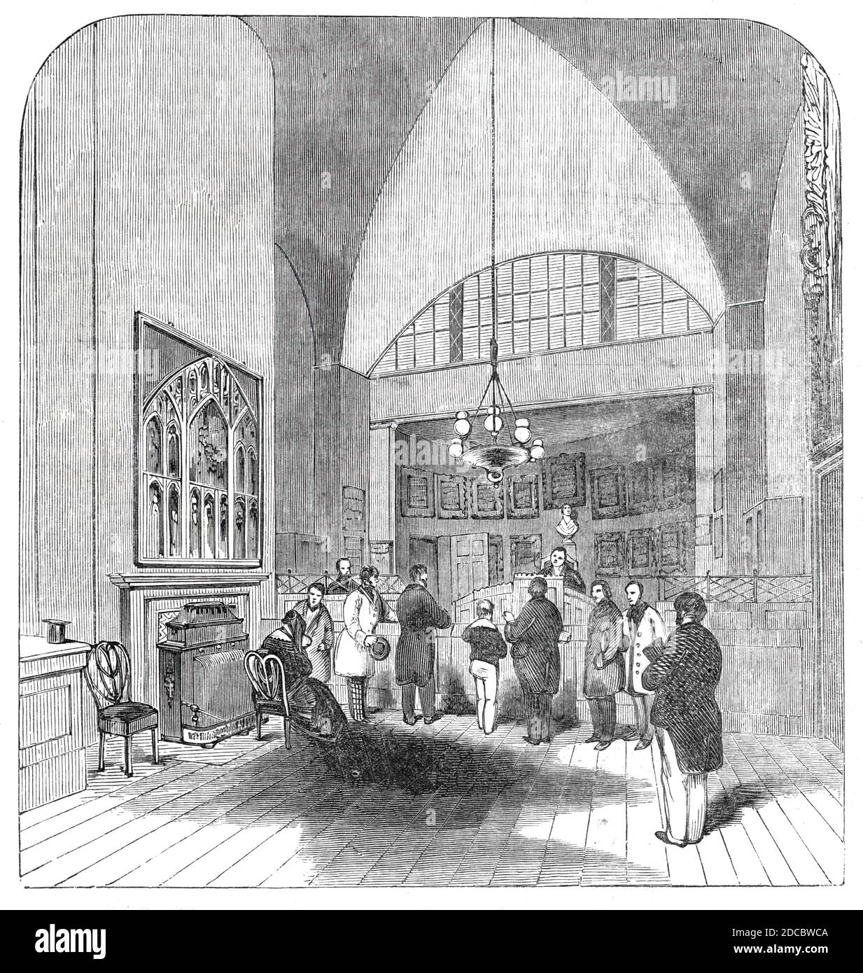 The Chamberlain's Office, Guildhall, 1844. Interior of the office of ...