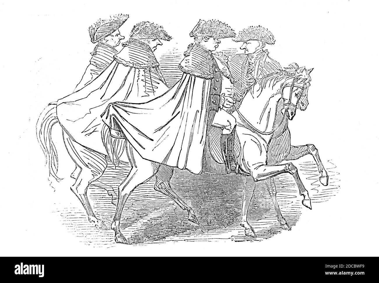 Sketch from the Procession, by a correspondent, 1844. Riders in the ...