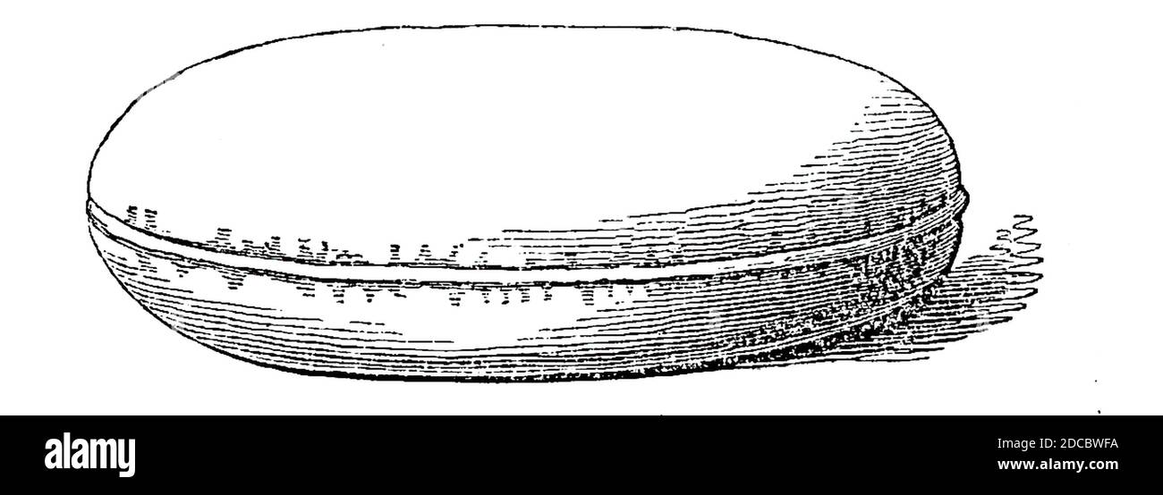Sandbag, 1844. Equipment used in wood engraving. From "Illustrated ...