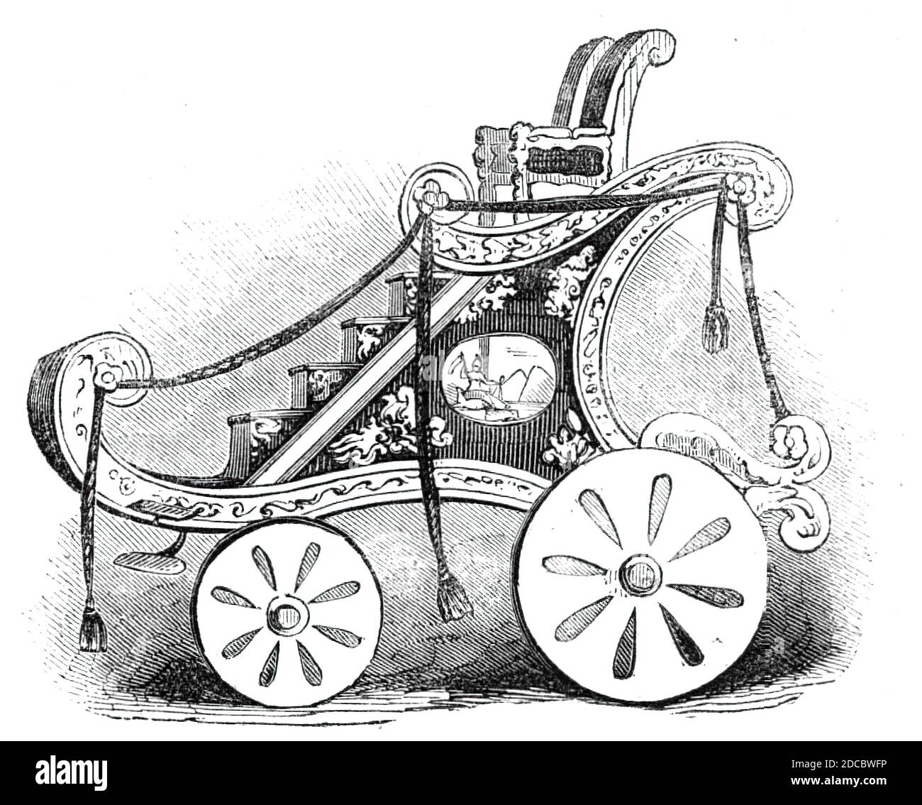 The car, 1844. Special seat in which nationalist politician Daniel O ...