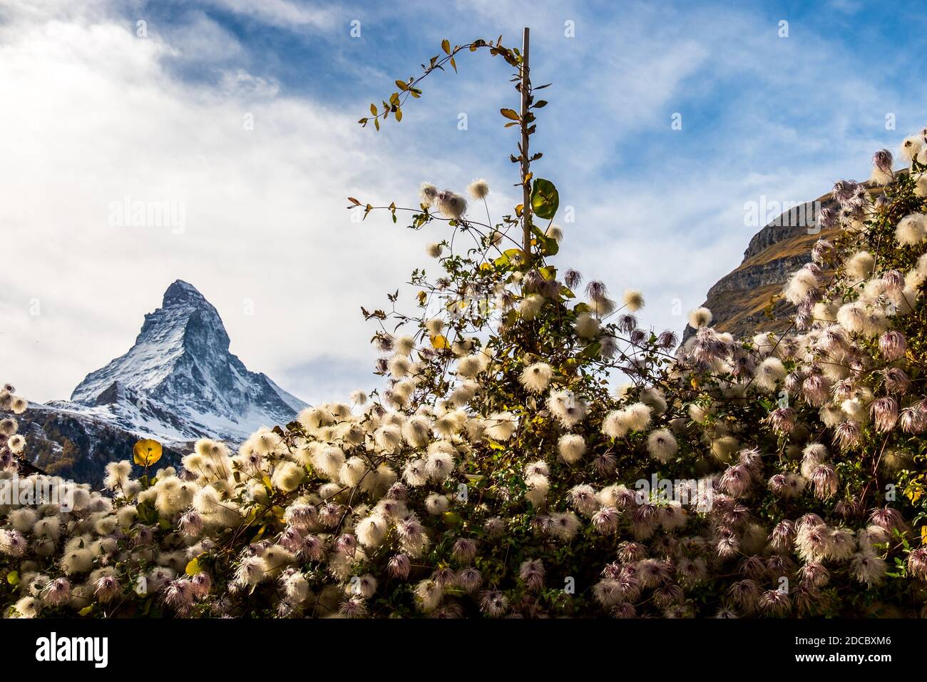 Landscape panoramic view of the Matterhorn Mountain, in Zermatt ...