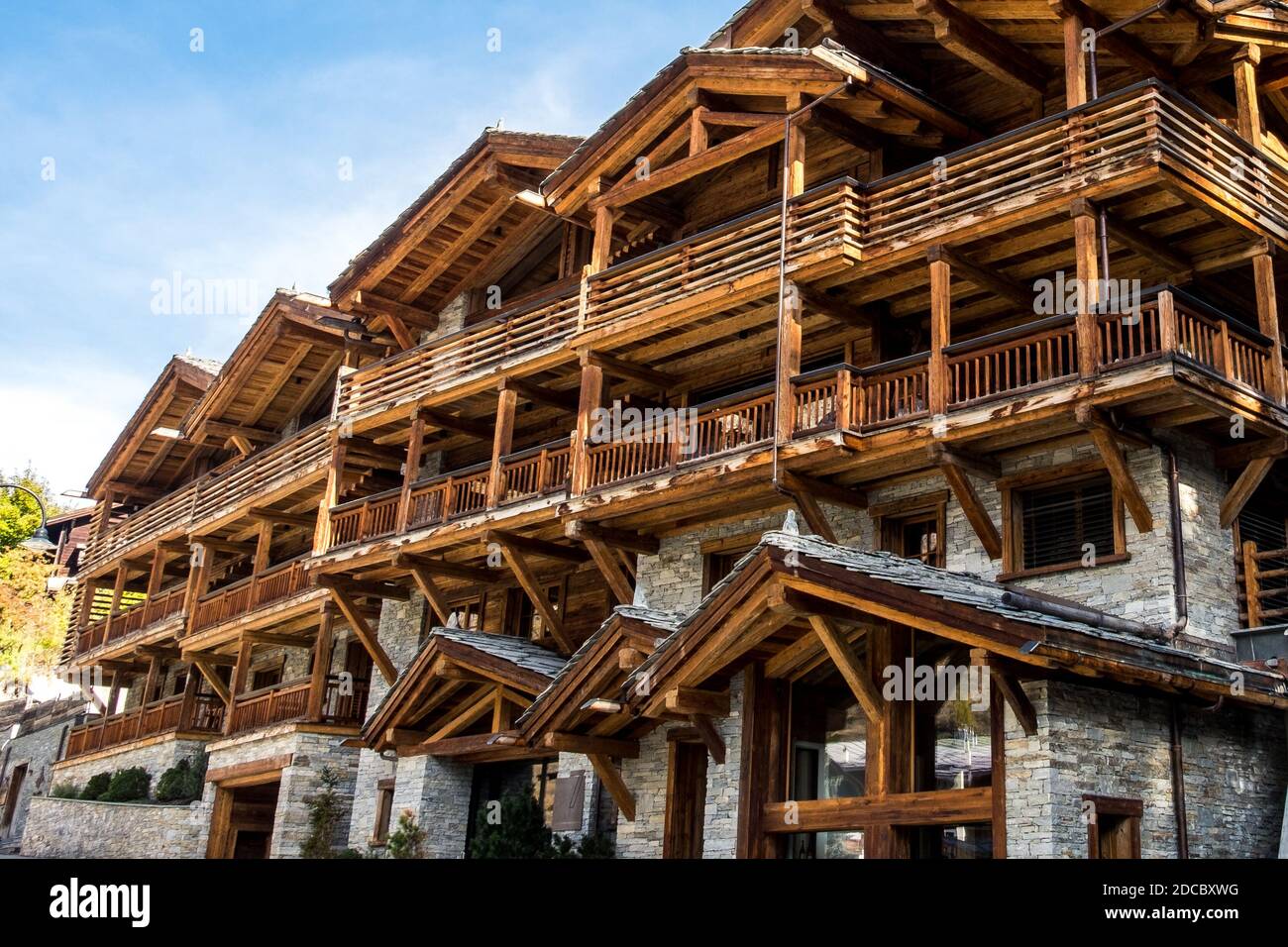 Landscape panoramic view of the Matterhorn Mountain, in Zermatt ...