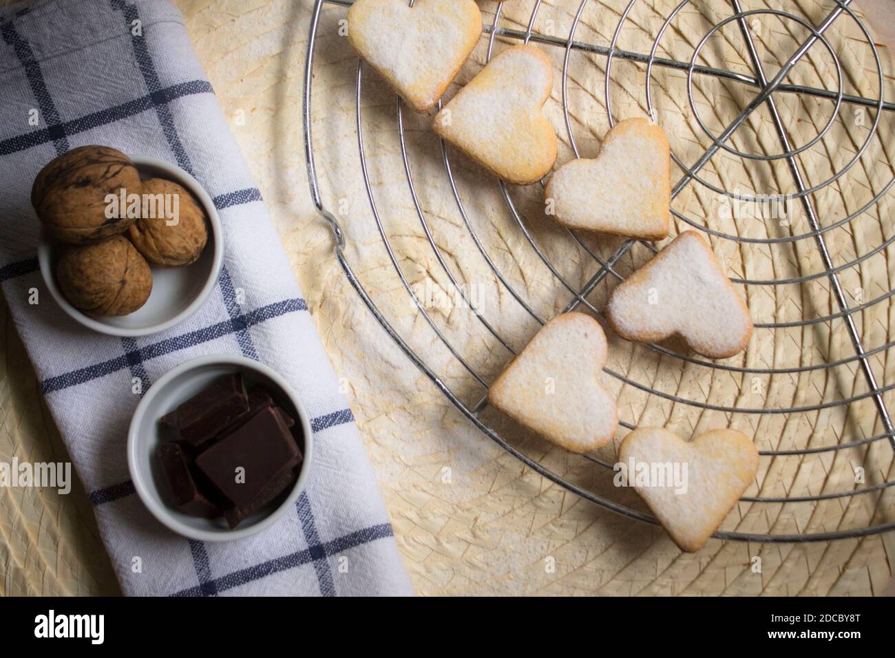 biscuits on the table with sugar and chocolate Stock Photo - Alamy