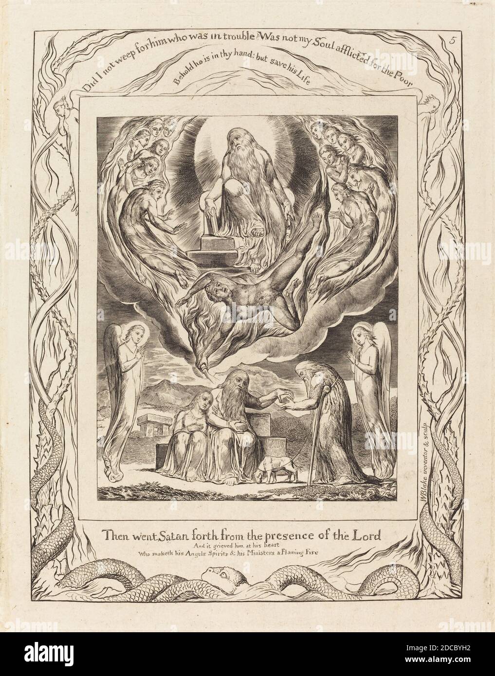William Blake, (artist), British, 1757 - 1827, Satan Going Forth from ...