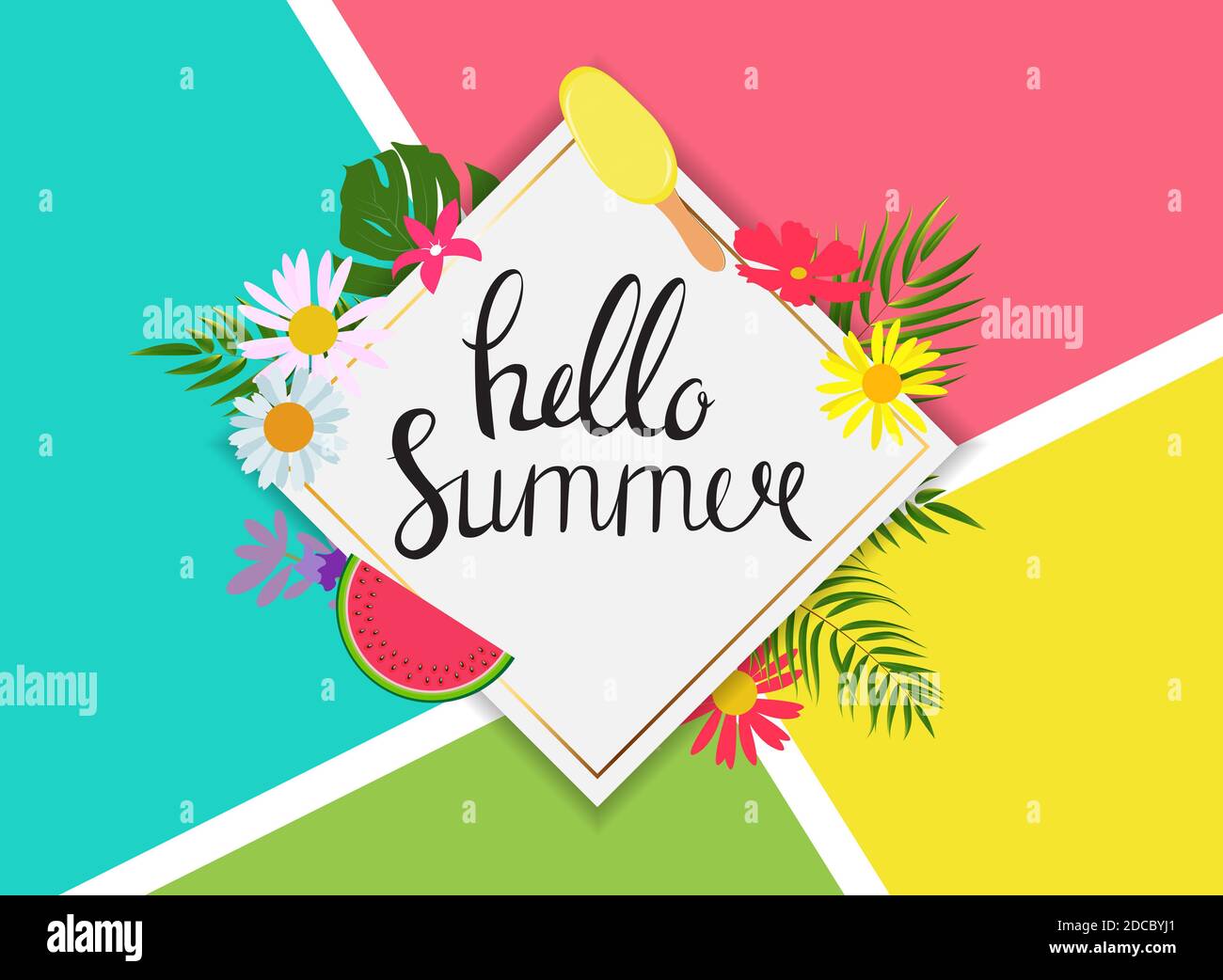 Summer Abstract Background Illustration Stock Photo - Alamy