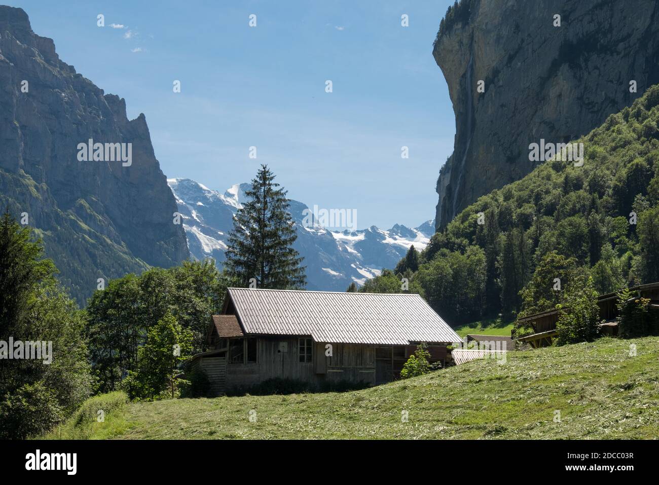Landscape view of the Swiss Alps, In Interlaken, Switzerland Stock ...