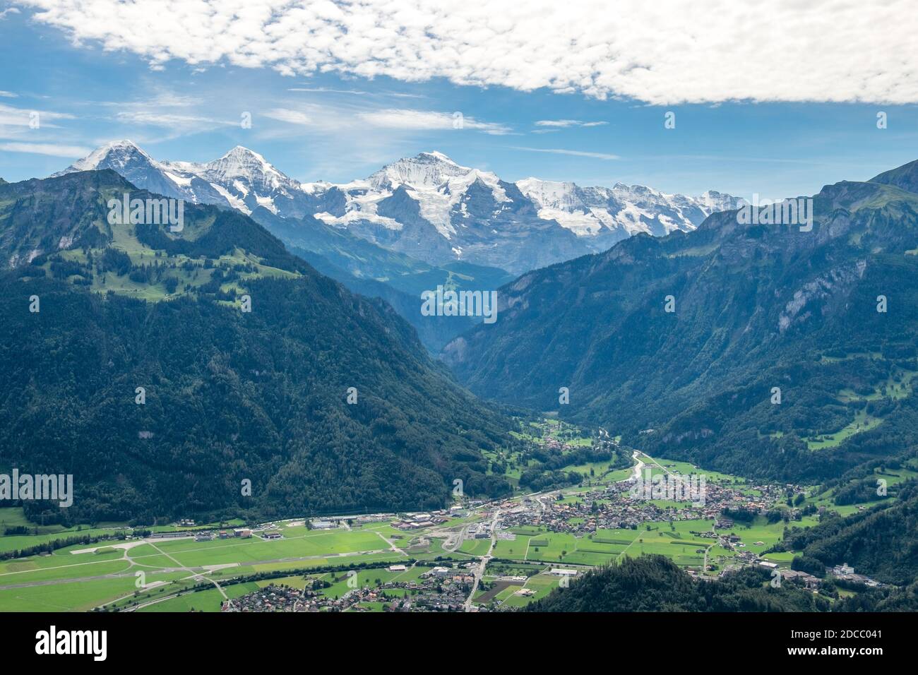 Landscape view of the Swiss Alps, In Interlaken, Switzerland Stock ...