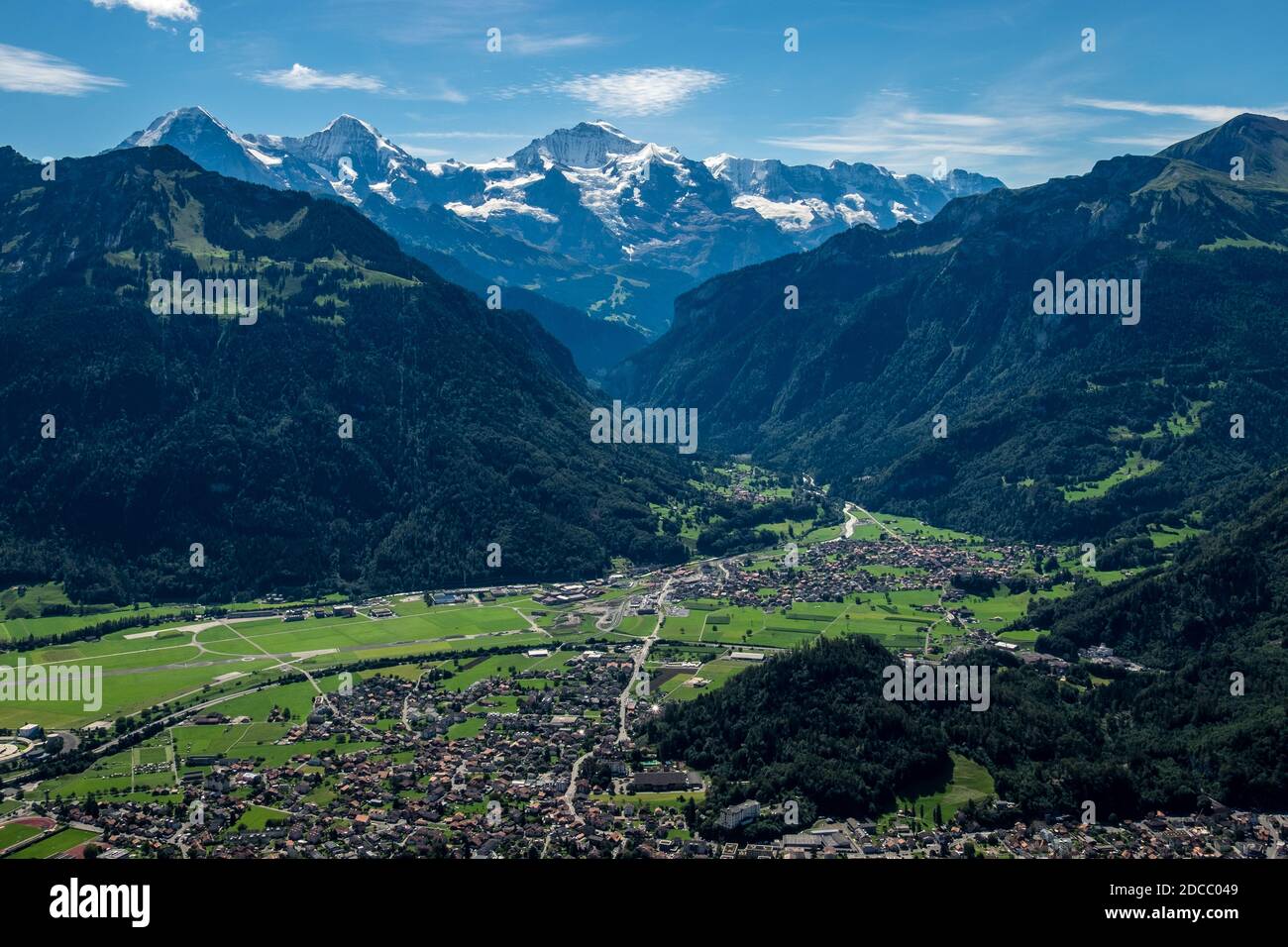 Landscape view of the Swiss Alps, In Interlaken, Switzerland Stock ...