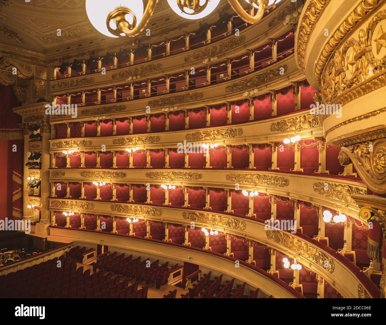 interior of Teatro alla Scala, 1778, Milan, Italy Stock Photo - Alamy