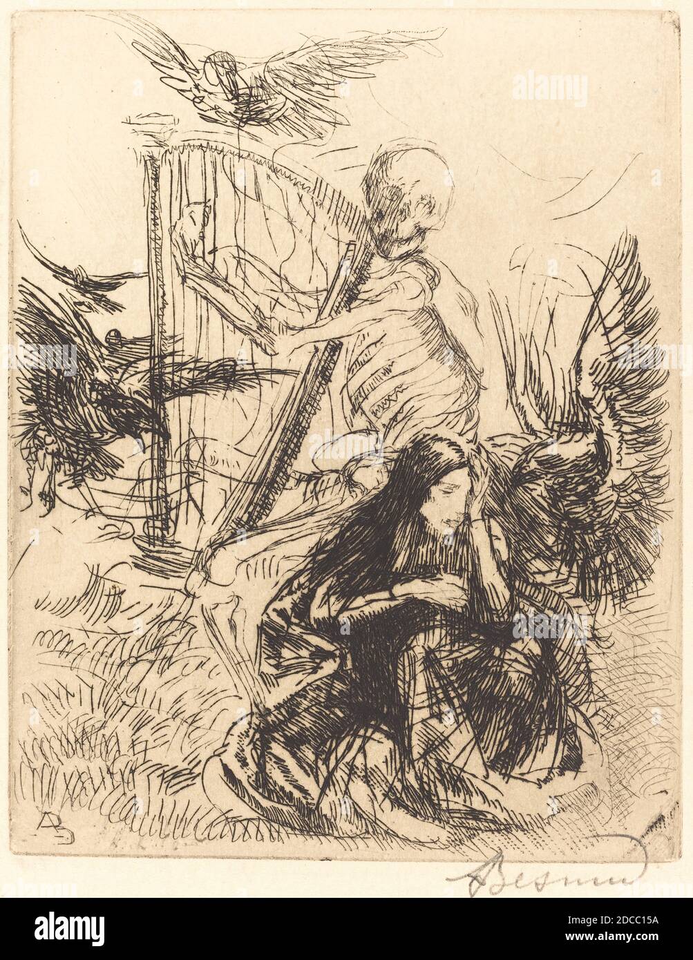 Albert Besnard, (artist), French, 1849 - 1934, Musician (Musicienne ...