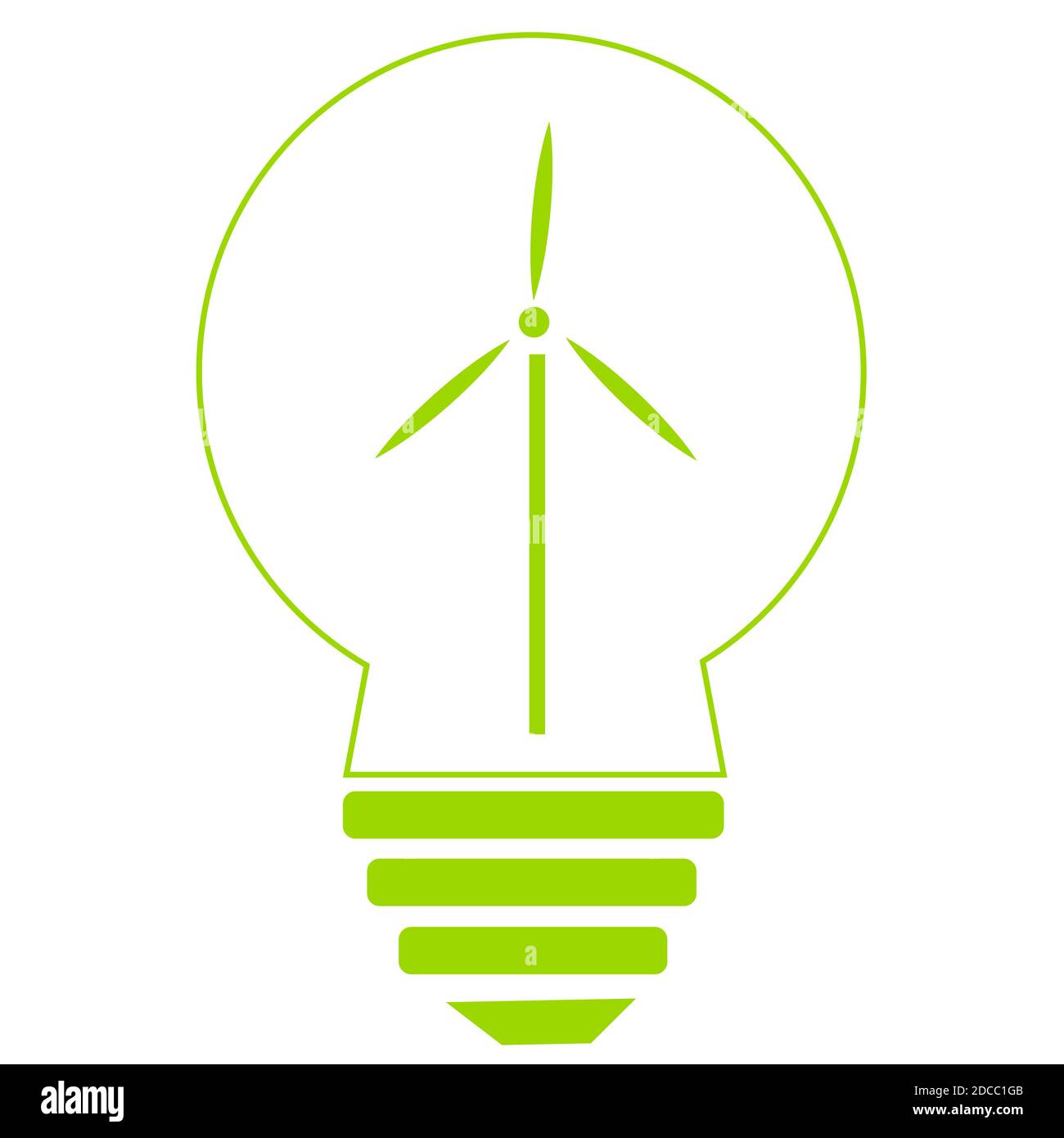 Ecological light bulb. environmental EMBLEM on a white background Stock ...
