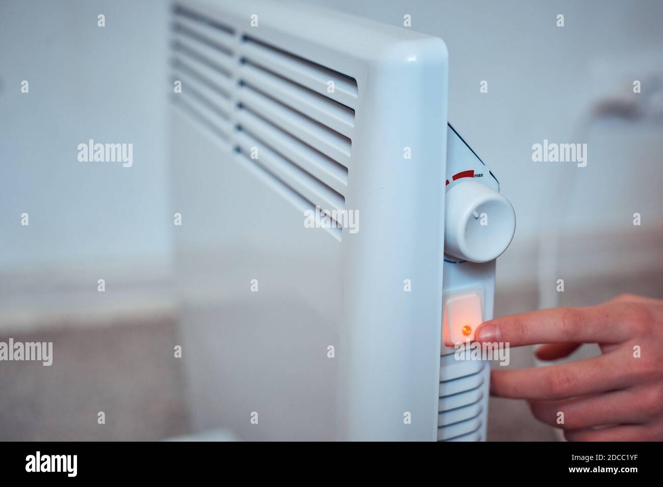 electric convector, room heating using electrical appliances Stock ...