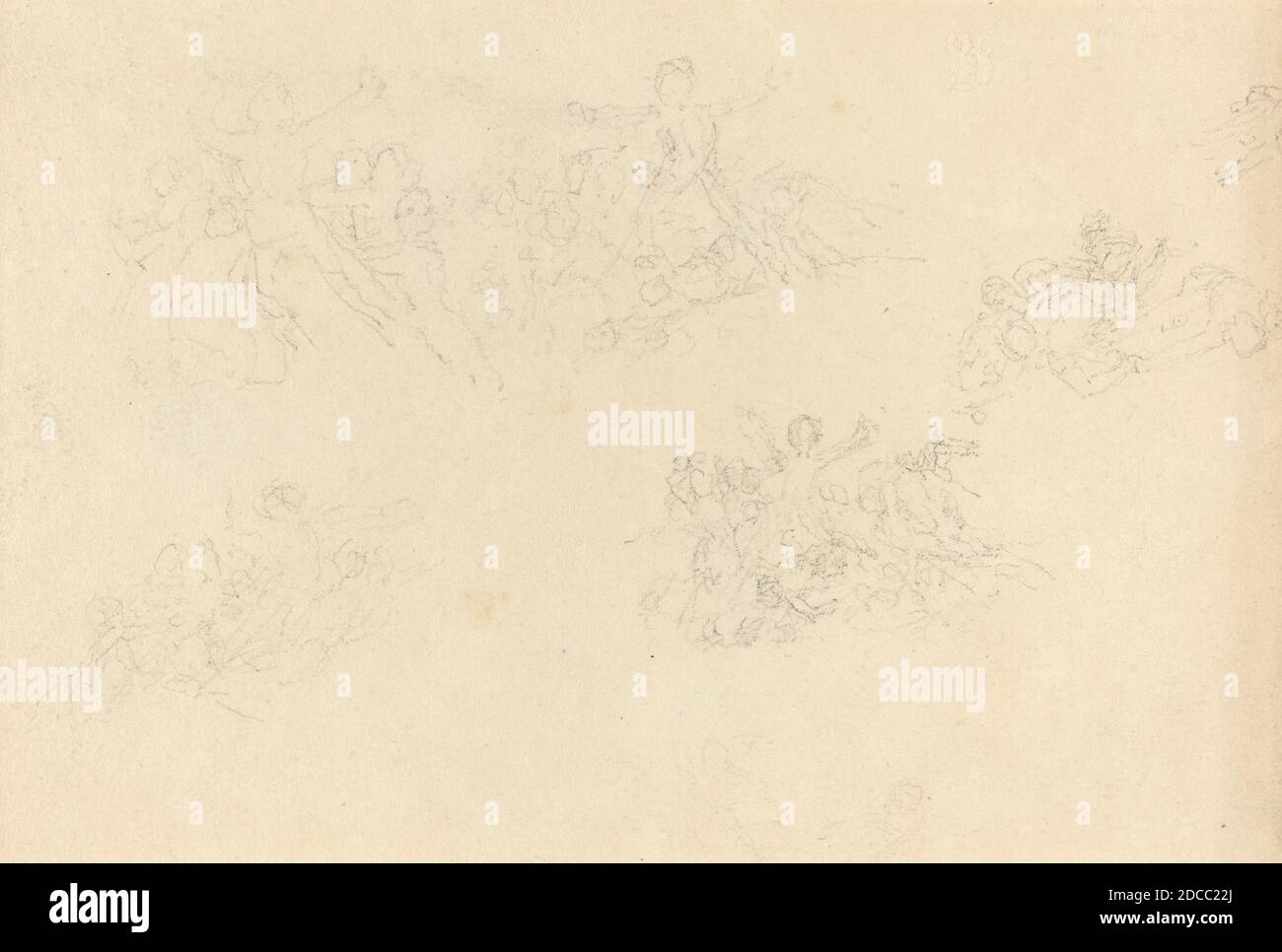 John Flaxman, (artist), British, 1755 - 1826, Sheet of Studies ...