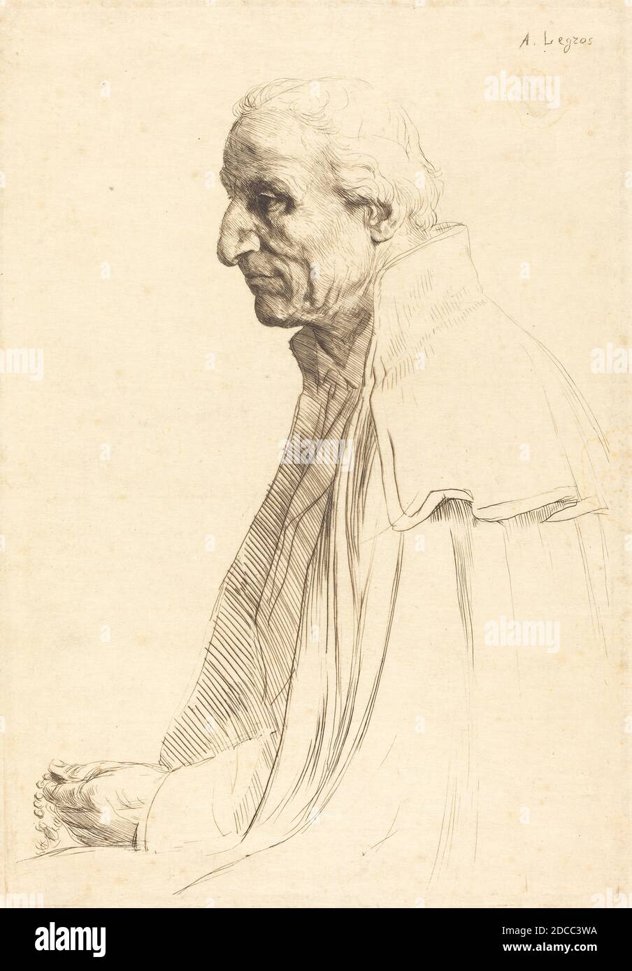 Alphonse Legros, (artist), French, 1837 - 1911, Old Spaniard (Vieil ...