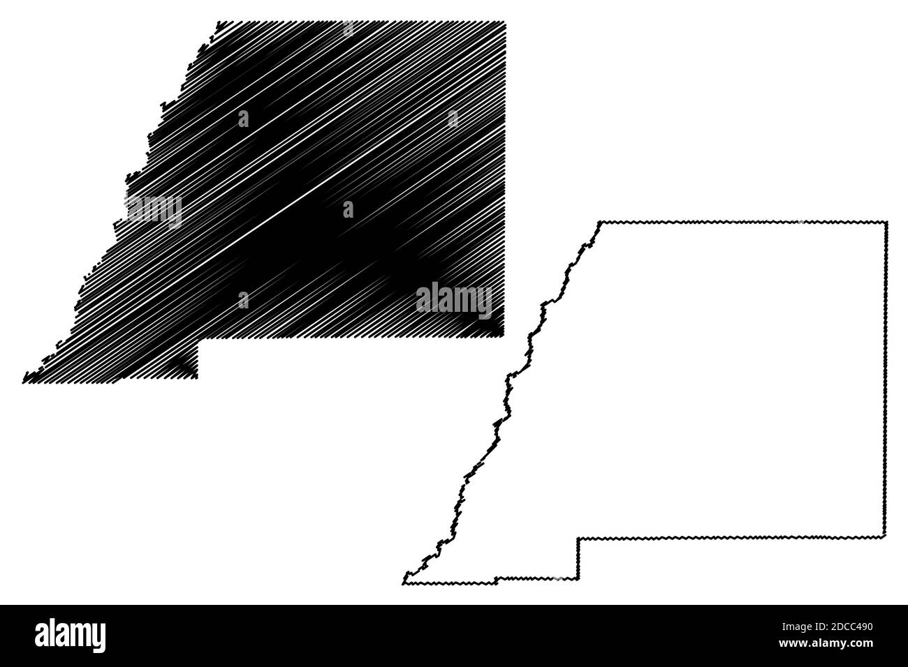 Kosciusko mississippi map hi-res stock photography and images - Alamy