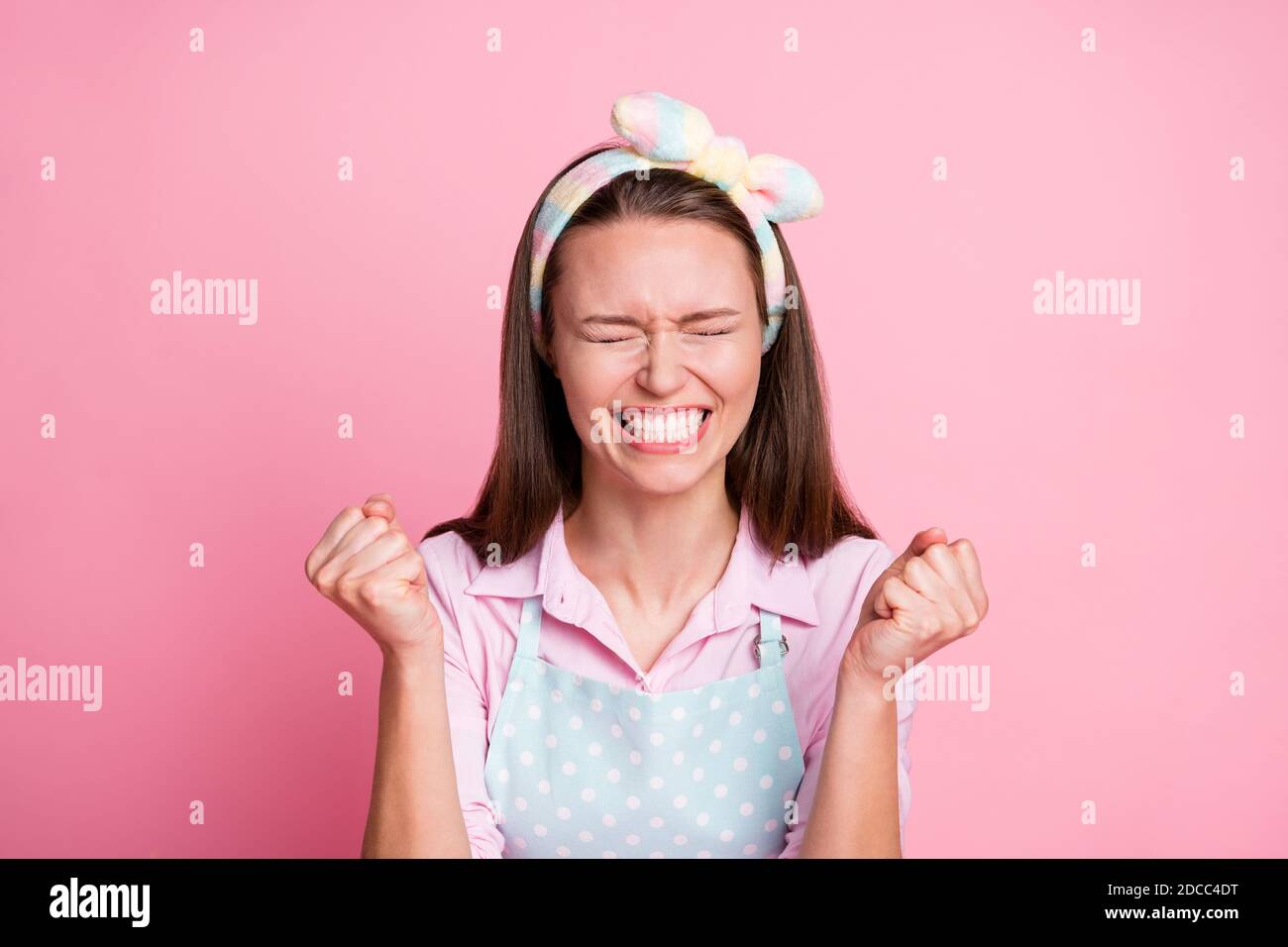 Close Up Portrait Of Her She Nice Looking Attractive Lovely Outraged