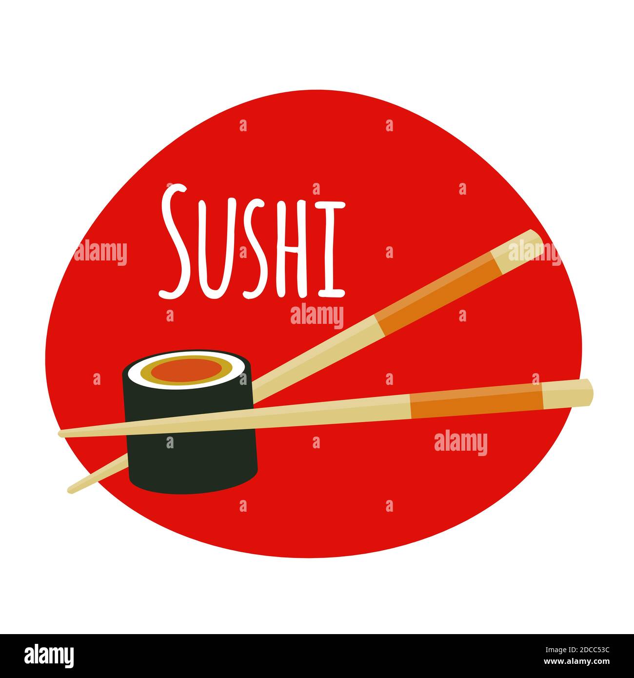 Sushi Icon. Traditional Japanese Food. Illustration Stock Photo - Alamy