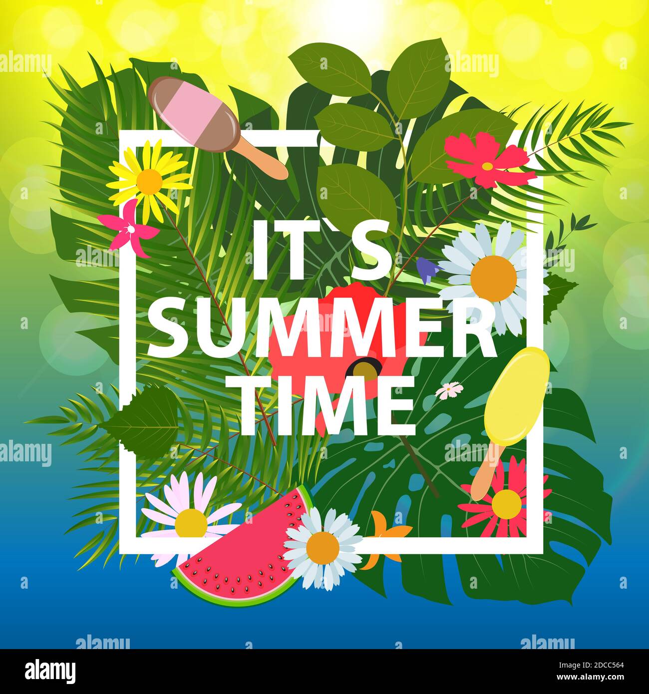 Summer Abstract Background Illustration Stock Photo - Alamy