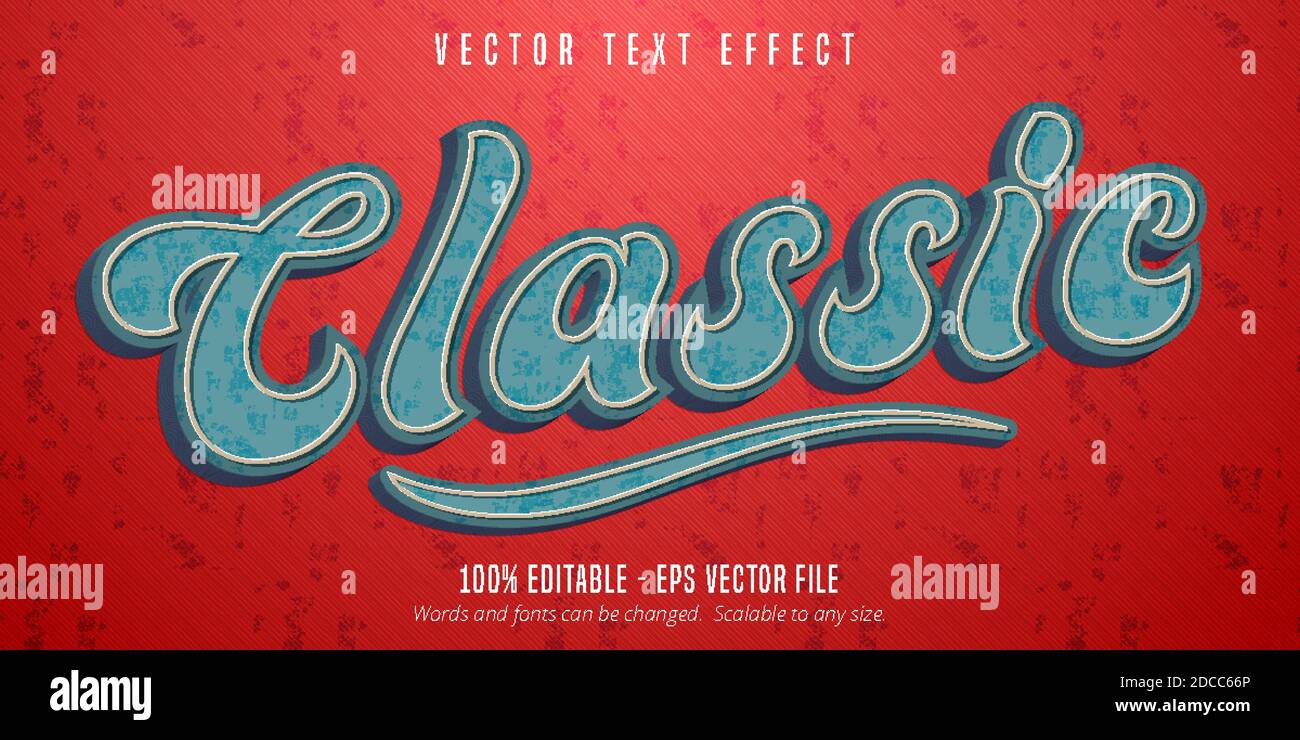 Vintage text effect Stock Vector Images - Alamy