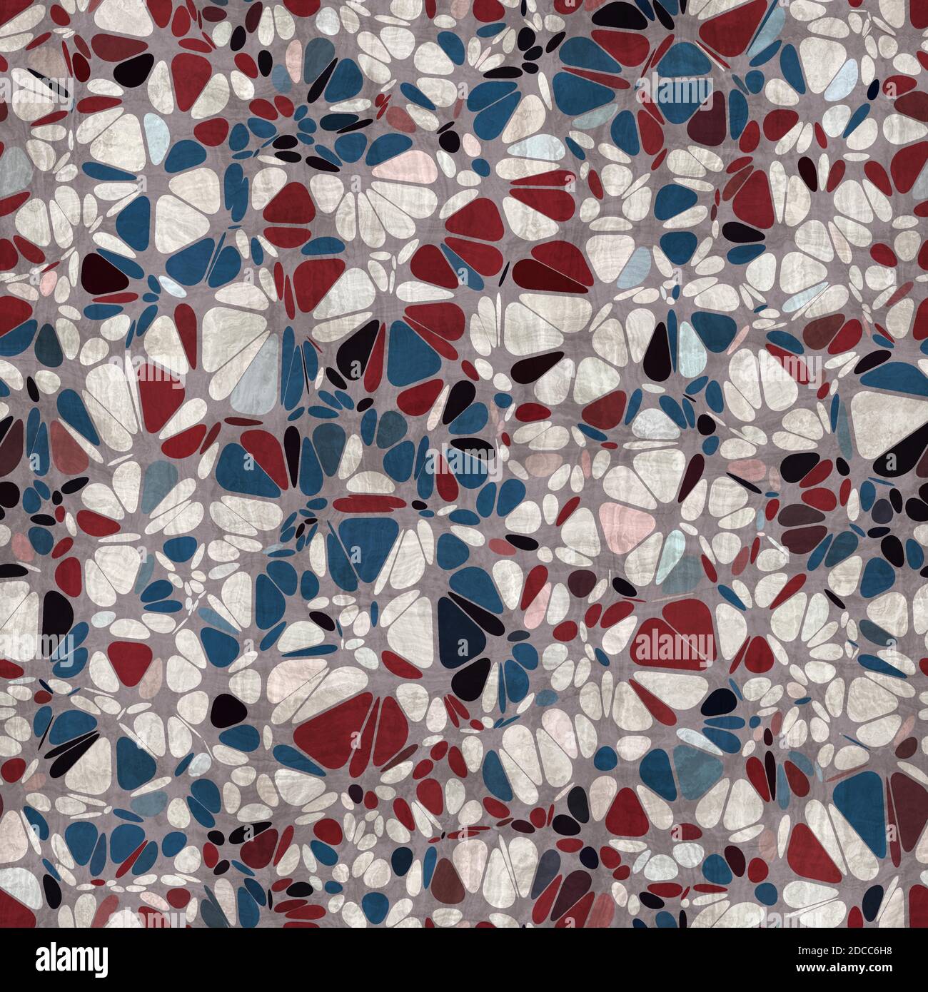 Seamless red white and blue textured retro pattern Stock Photo - Alamy