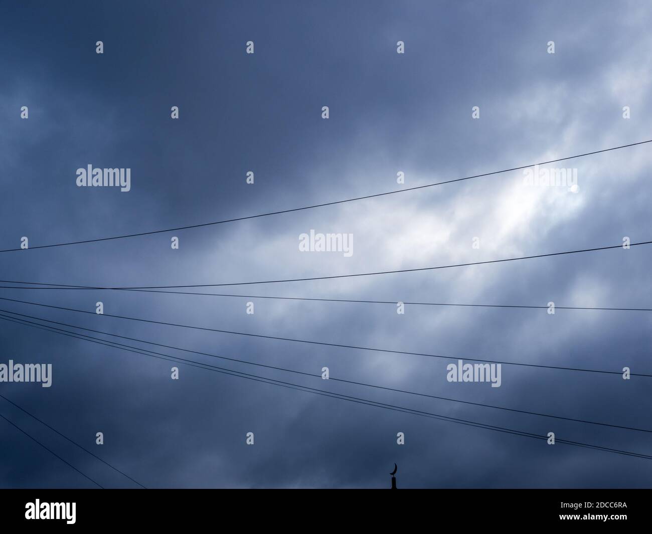 The crescent moon on top of Doncaster Central Mosque. South Yorkshire ...