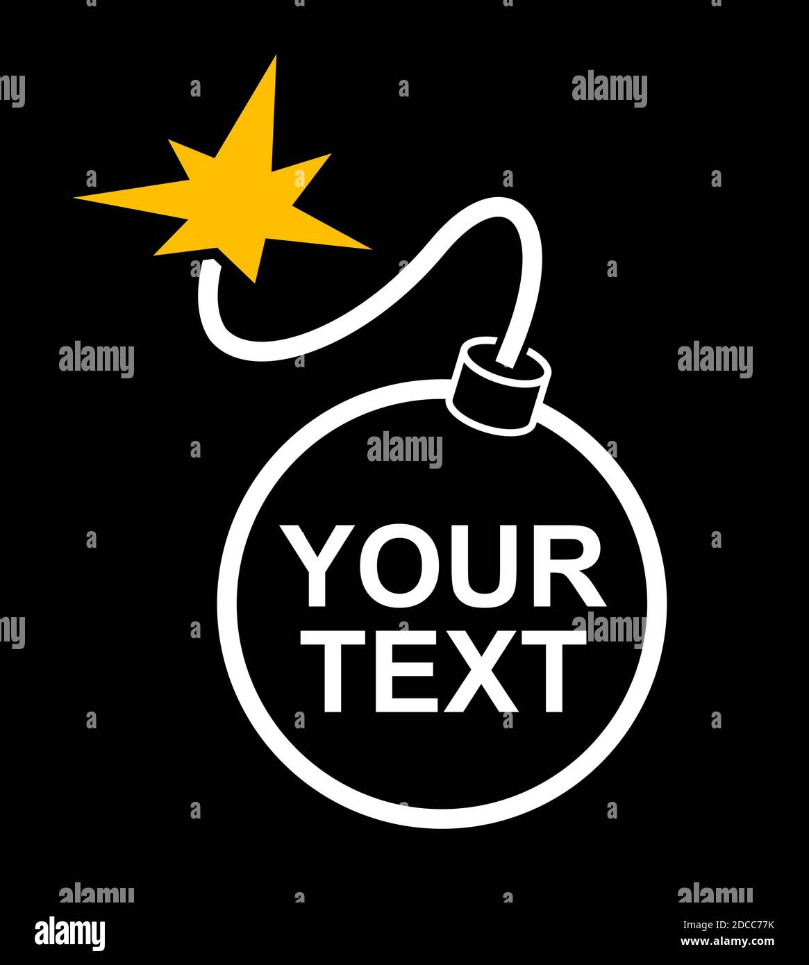 Time bomb with space for your own text. isolated image on black ...