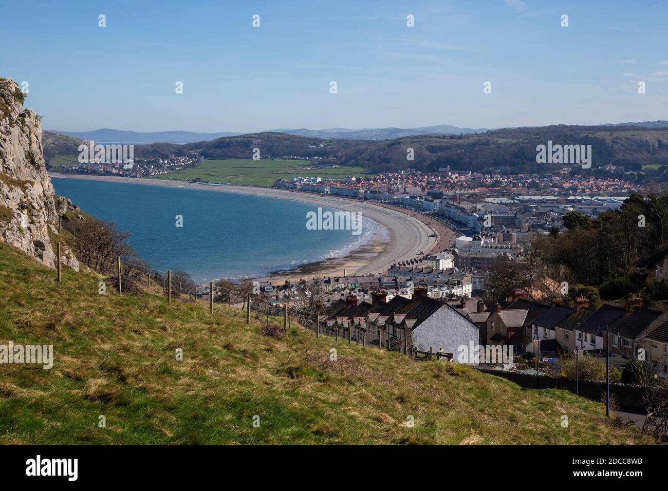 A panoramic view of the Llandudno North shore and town from the ...